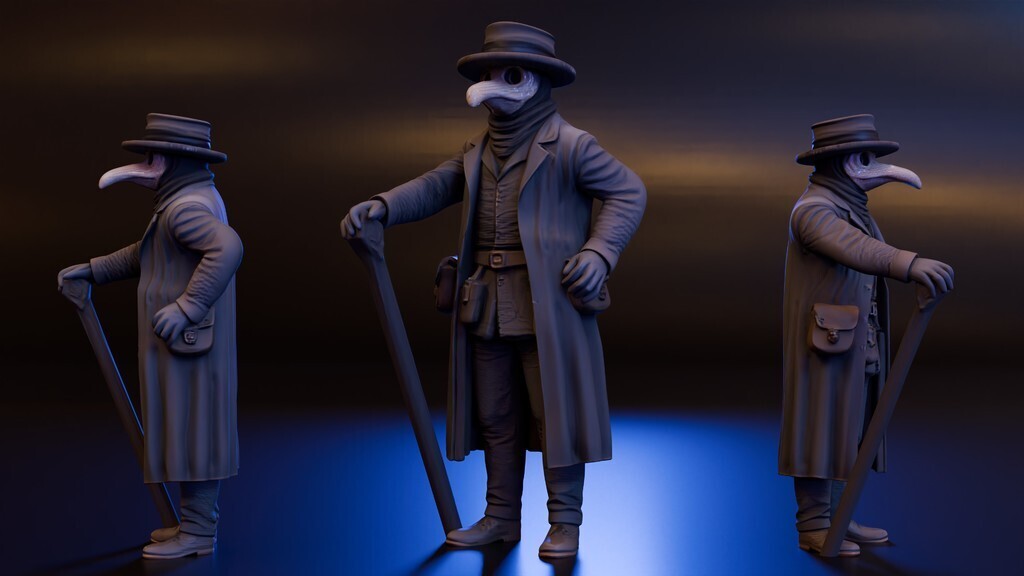 🩺 Cleric - Plague Doctor (DND / TTRPG)・Free STL File for 3D printing・Cults