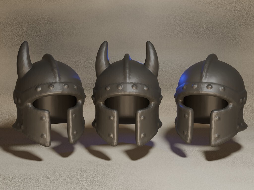 🪖 Metal Helmet Variants + Gorget・Free 3D File for ・Cults