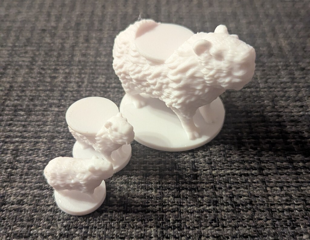🎲 Capybara Mount 20mm, 25mm & 50mm (DND / TTRPG)・Free 3D File for ・Cults