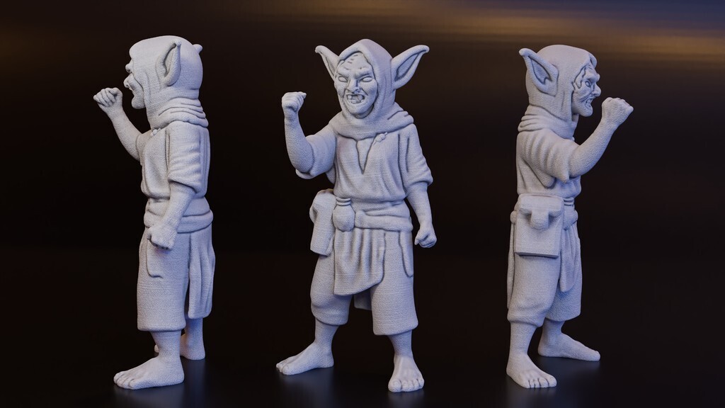 👺 Goblin Peasant/Rabble/Bandit (DND / TTRPG)・Archivo 3D Gratis para ・Cults