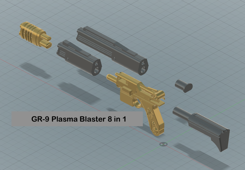 🎭 GR-9 Plasma Blaster Combo 8 em 1・Arquivo 3D Grátis para ・Cults