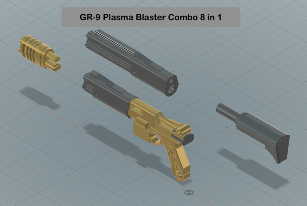 🎭 GR-9 Plasma Blaster Combo 8 em 1・Arquivo 3D Grátis para ・Cults