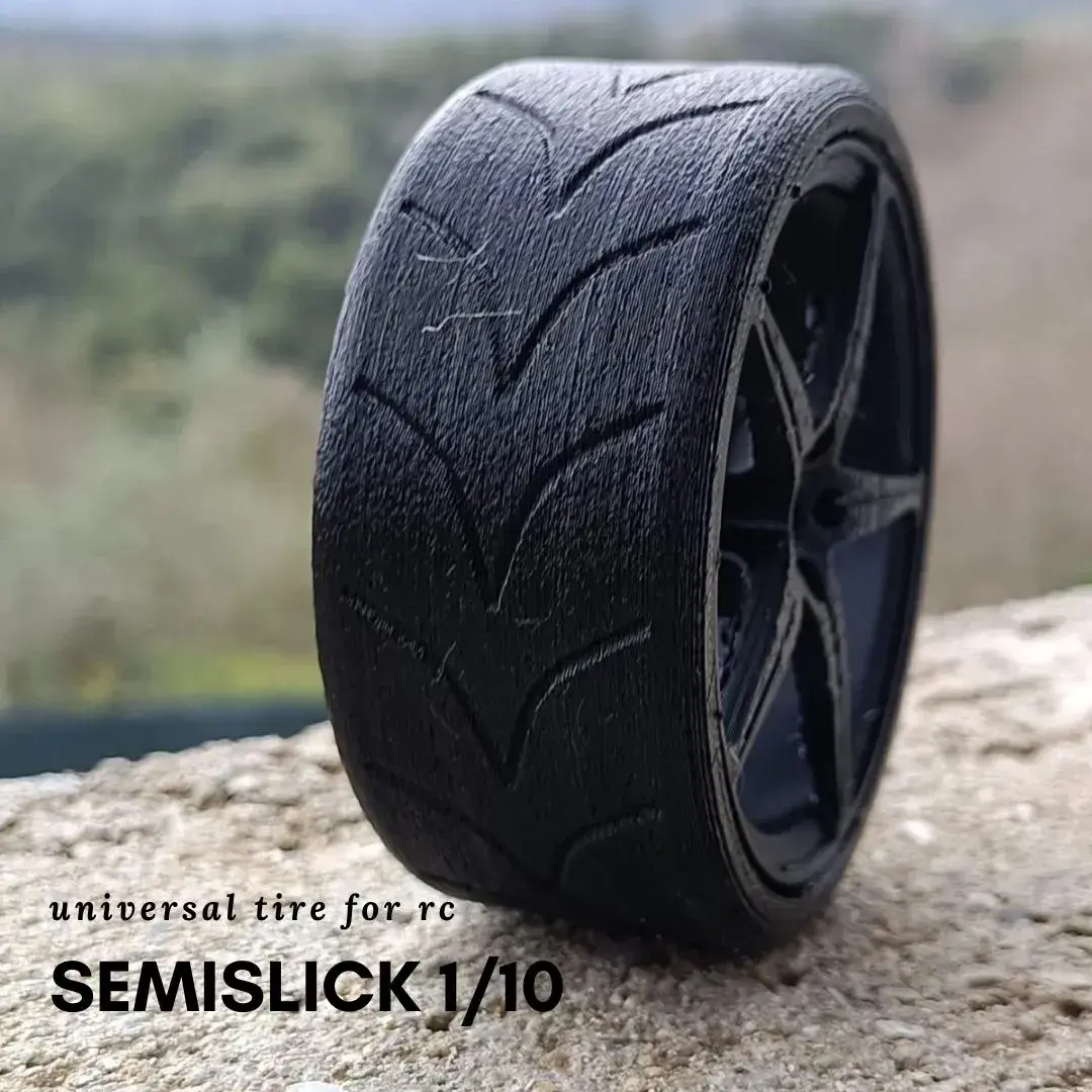3D file 1/10 RC semi-slick racing tyres 🤖 ・3D printable model to ...