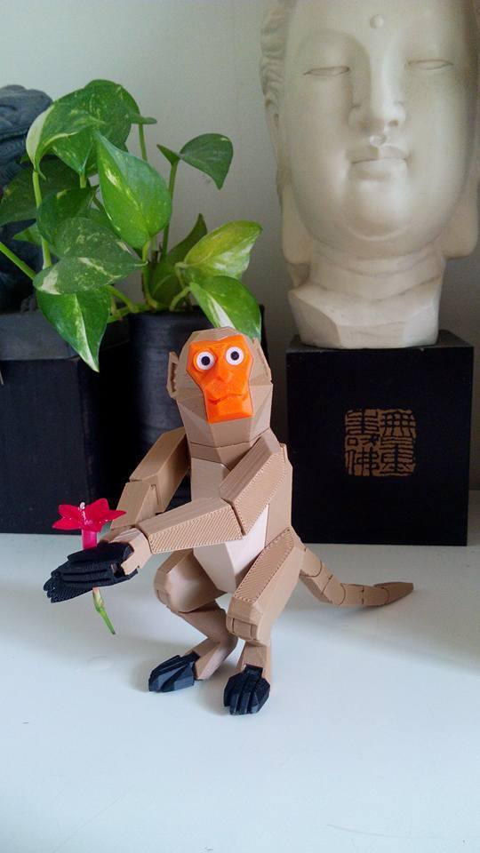3D printed Bing-shen year of Formosan monkey・Cults