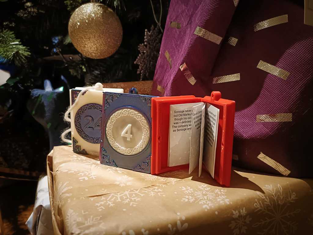 🎄 Advent Christmas Story - Tree Decoration Books・Free STL File for 3D ...