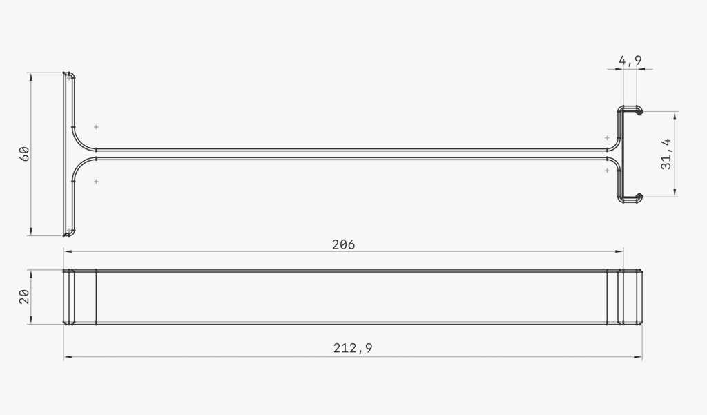 Free 3D file T8 LED Bar Mount 🧹 ・3D printer design to download・Cults