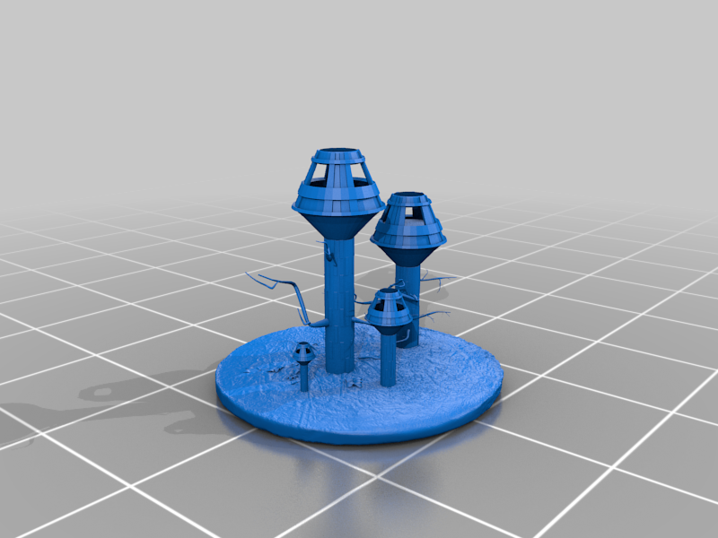 Free 3D file Fey village stl miniature adjustible options for sniper ...