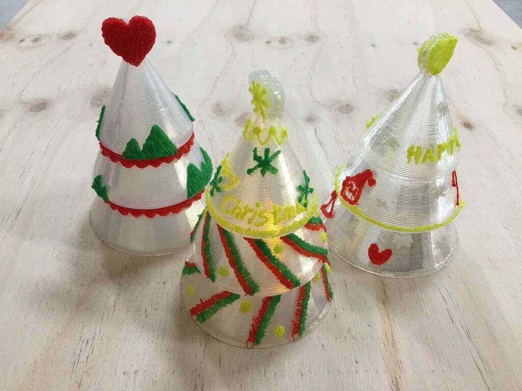 Free STL file Christmas mini tree - 3D printing & 3D pen 🎄・3D printing ...
