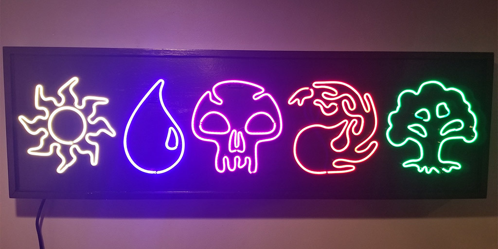 ⛰️ MTG Mountain Neon Sign Magic the Gathering LED・Free 3D File for ・Cults