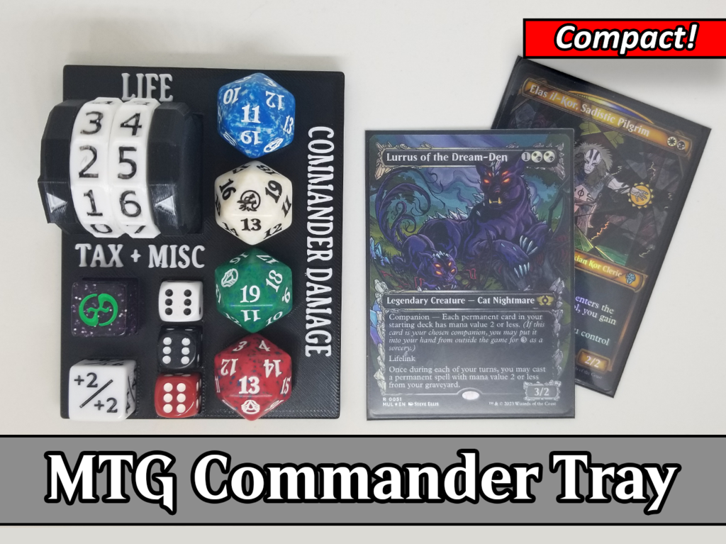 🪄 MTG Commander / EDH Tray - Compact・Free 3D File for ・Cults