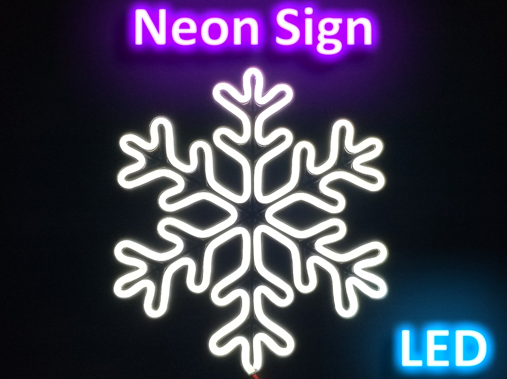 Free 3D file Minimalist Snowflake LED Neon Sign - Winter / Christmas ...