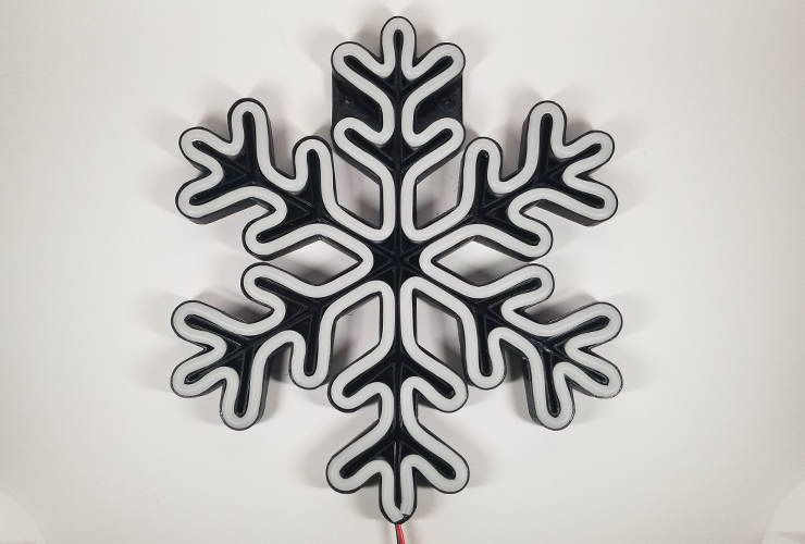 Free 3D file Minimalist Snowflake LED Neon Sign - Winter / Christmas ...