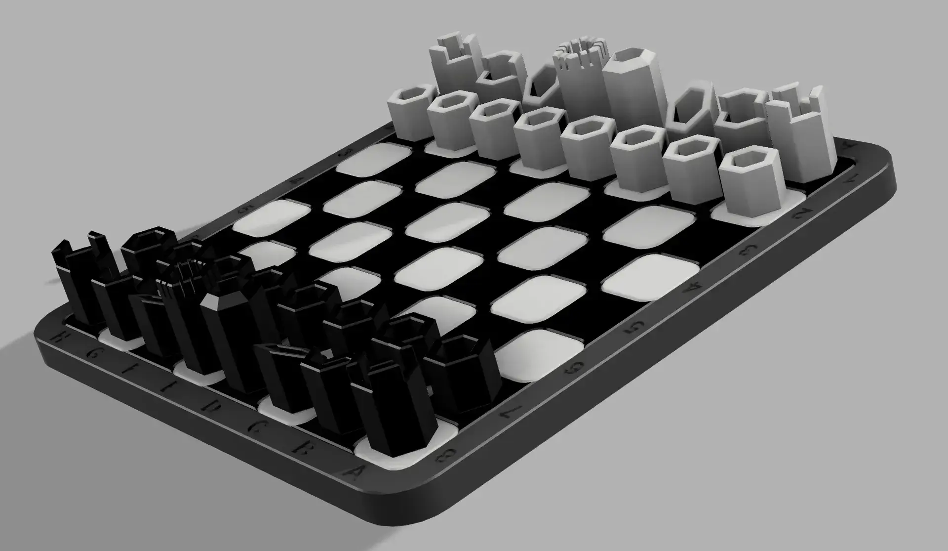 Free 3D file small modern minimalistic magnetic chess set 🤏 ・3D printer ...