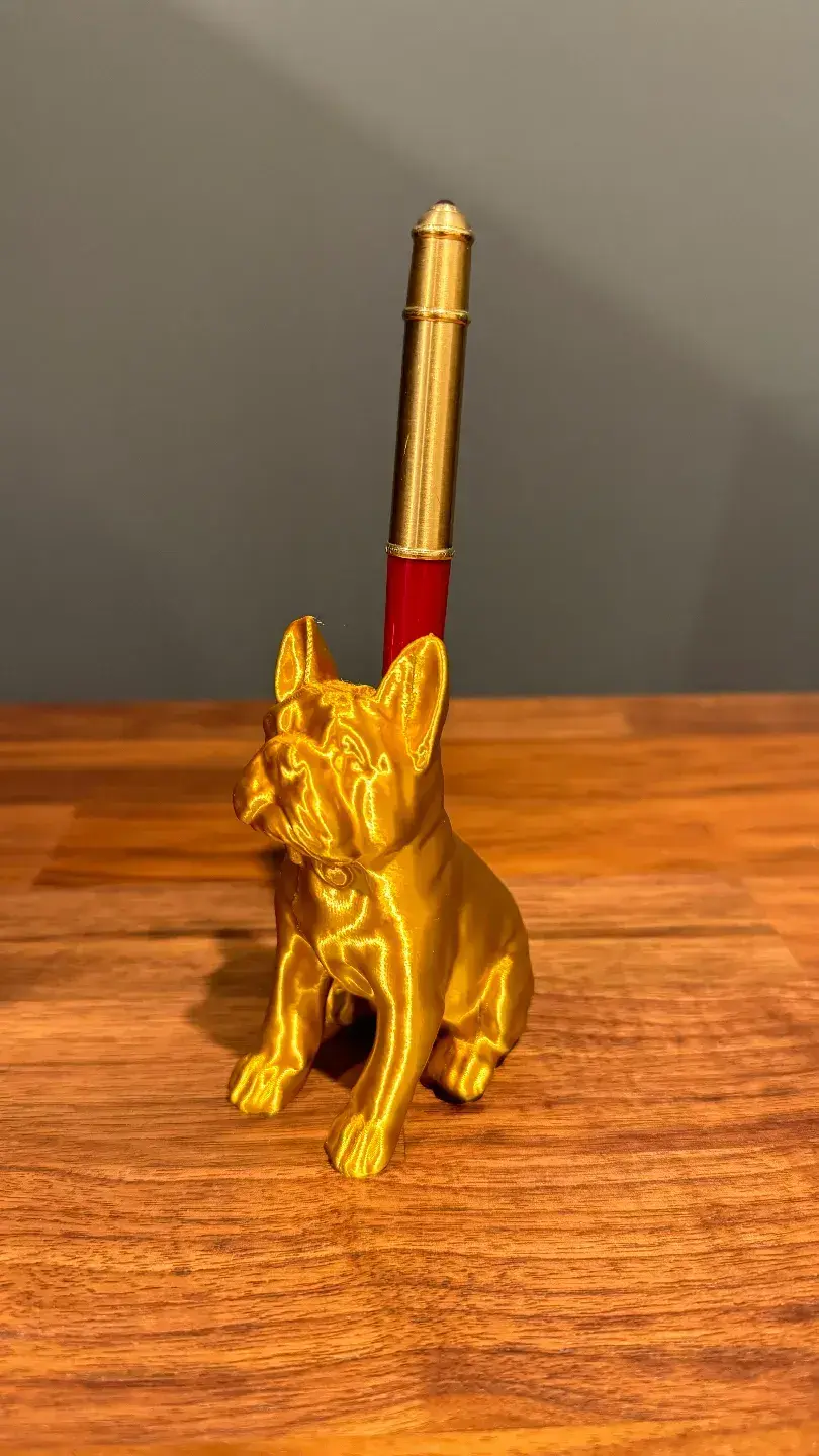 🖊️ French Bulldog Pen Holder・Free 3D File for ・Cults