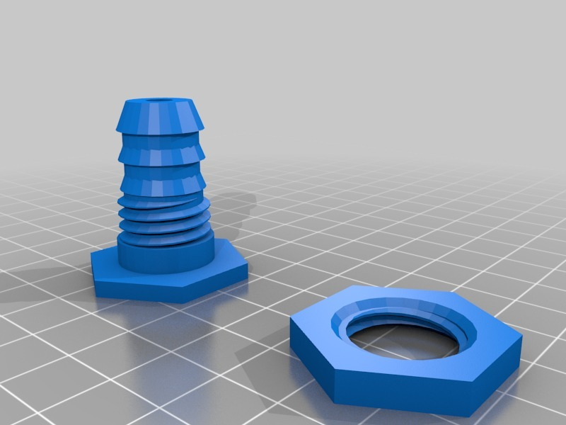 🌳 Bulkhead fitting for a 1/2" poly hose・Free 3D File for ・Cults