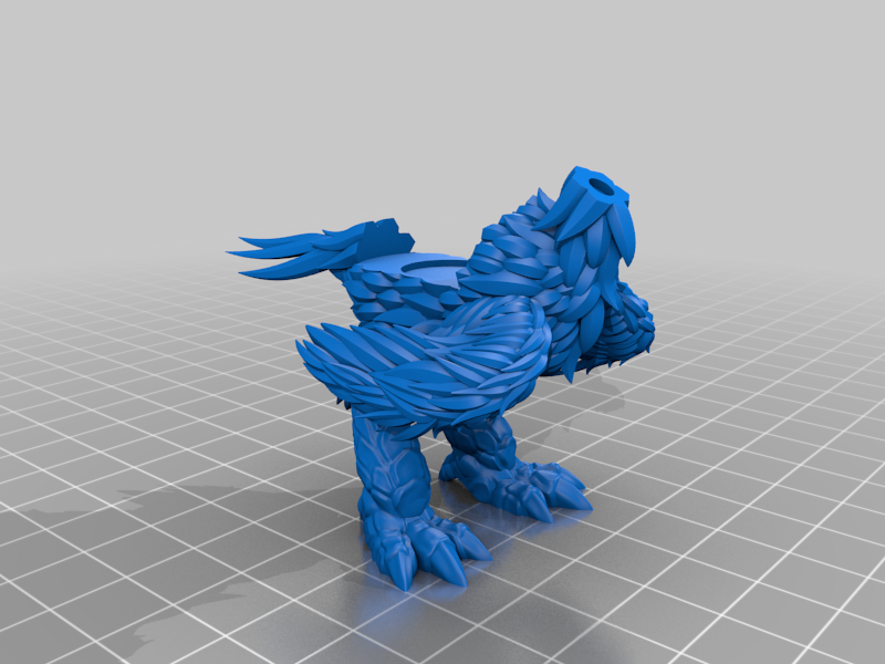 🪓 Axe Beak Bird Mount with removable back for 1 inch miniature・Free 3D ...