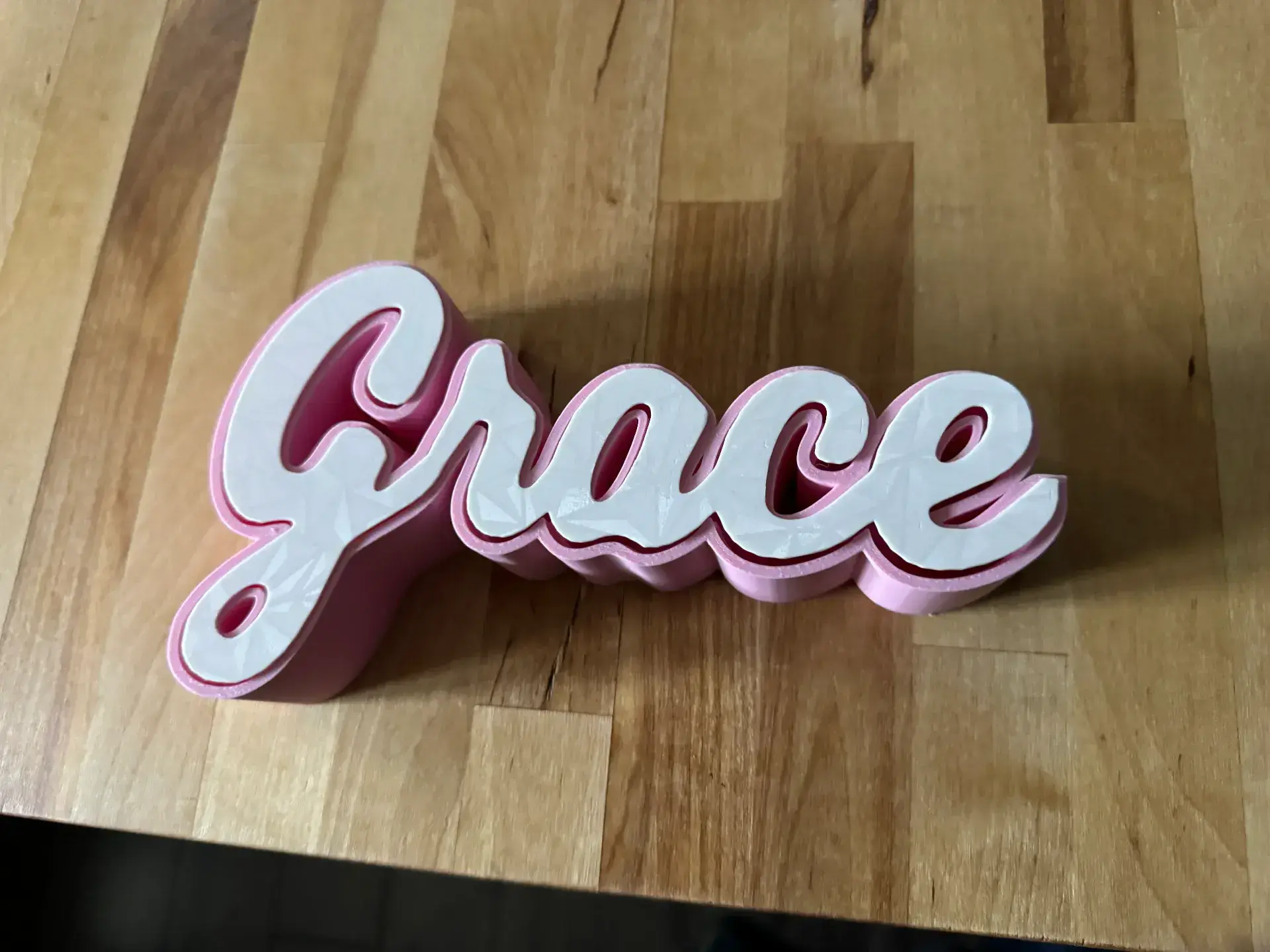 🎨 LED Name Marquee "Grace・Free 3D File for ・Cults