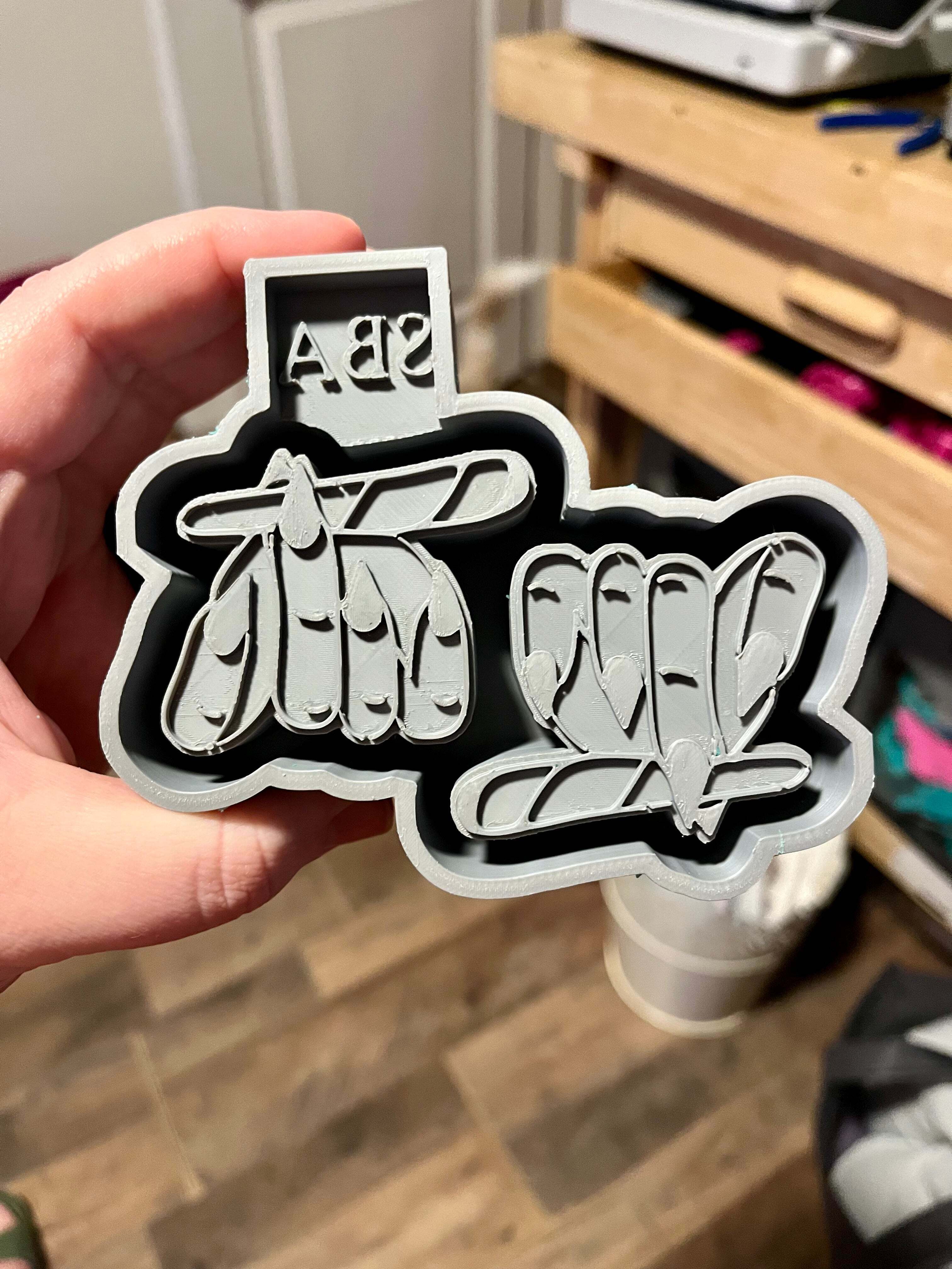 Blunt Hand Vent Clips Freshie Mold - 3D Model Mold Box for Silicone ...