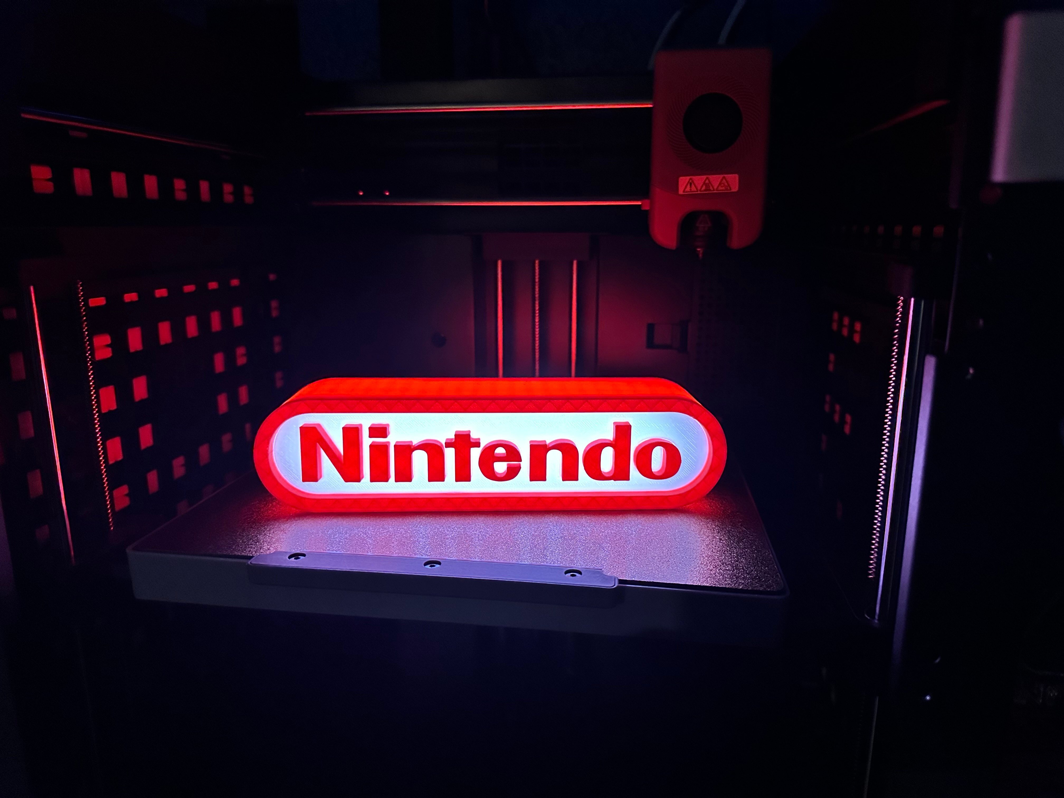 3D print Nintendo logo LED Sign・Cults