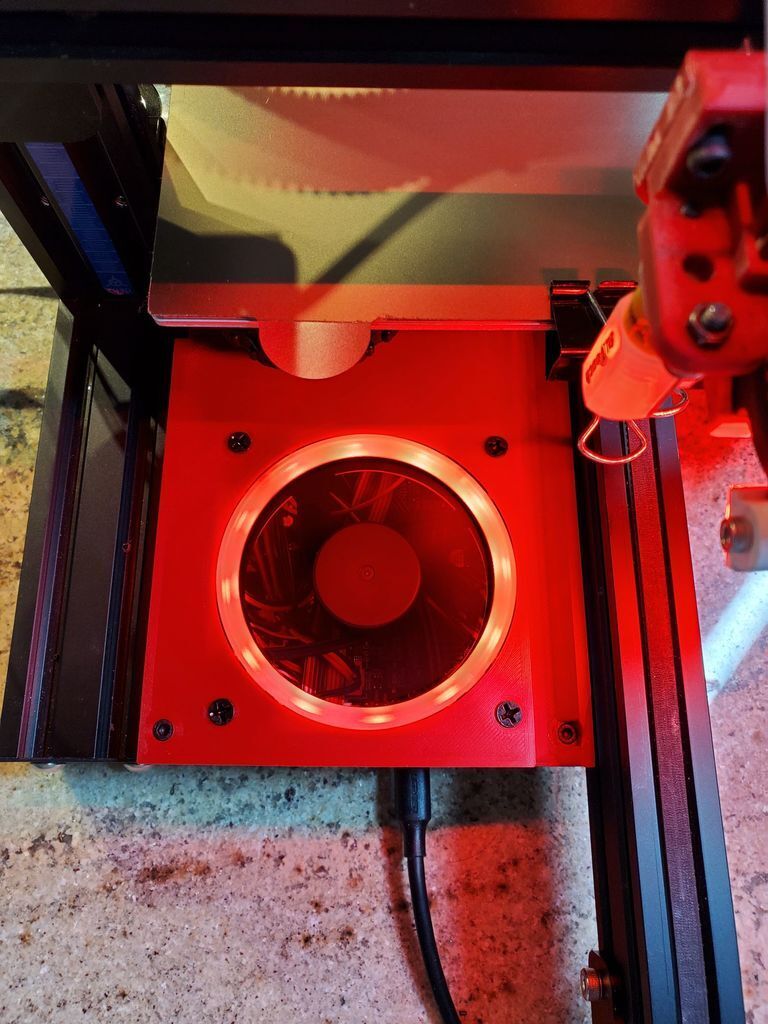 Free 3D file Ender 3 Motherboard 80mm Top LED fan Case (Improved Design ...