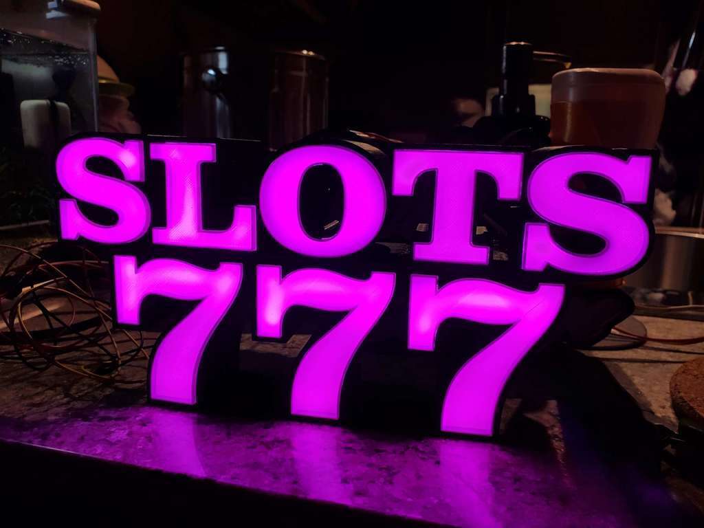 Free 3D file Slots 777 LED Sign 🎰・3D printer design to download・Cults