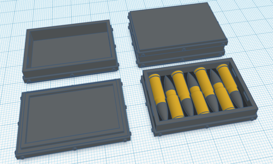 📦 28MM WARGAME AMMO BOX (FDM FRIENDLY)・Free STL File for 3D printing・Cults