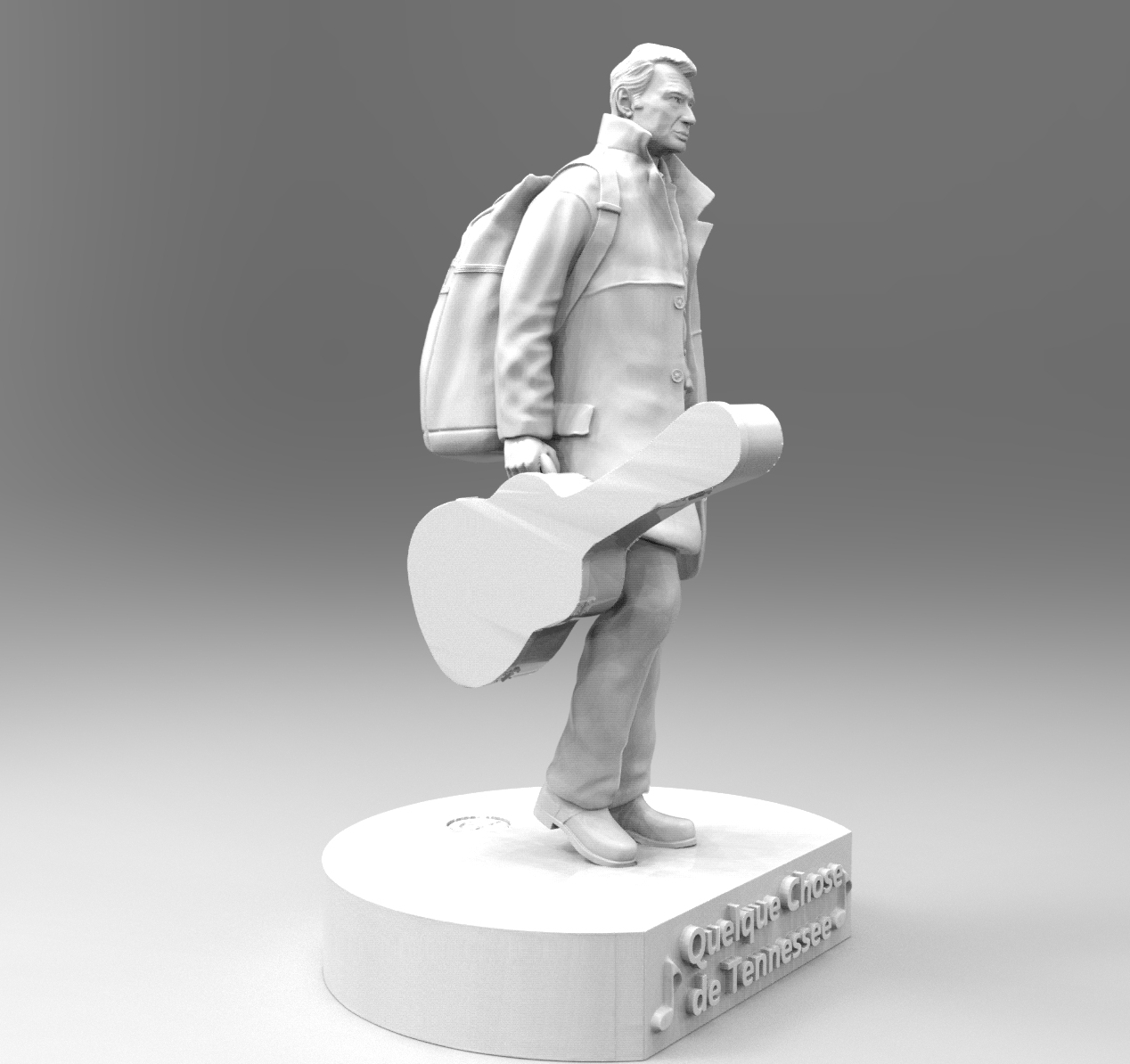Fichier STL Johnny Hallyday 🧑‍🎤 ・Objet imprimable en 3D à télécharger・Cults