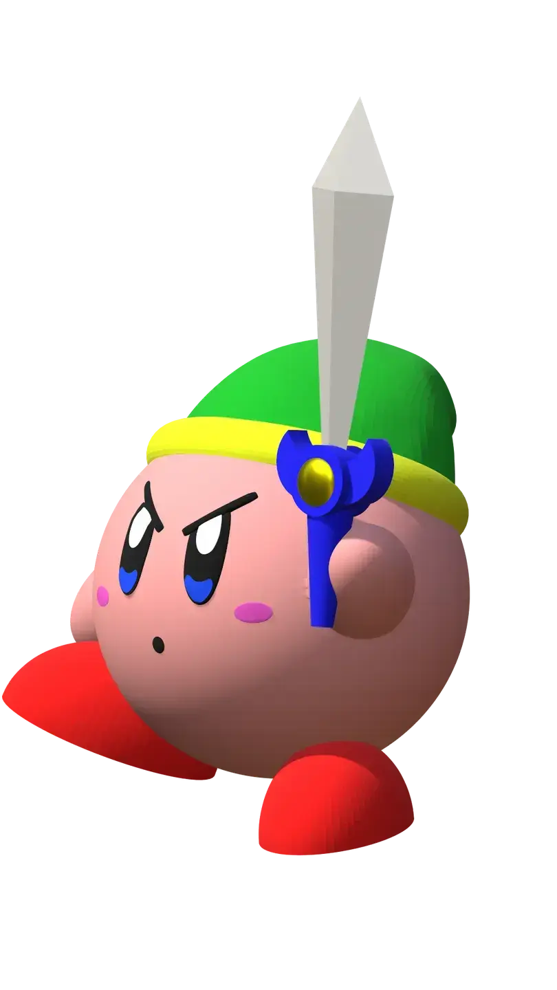 Archivo 3D gratis Kirby powered up (Link from TLOZ ) ⬆️ ・Diseño de ...