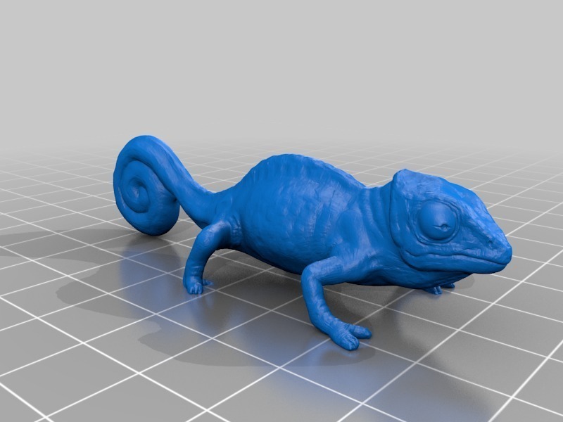 🎨 カメレオン（Chameleon）3Dデータ・Free 3D File for ・Cults