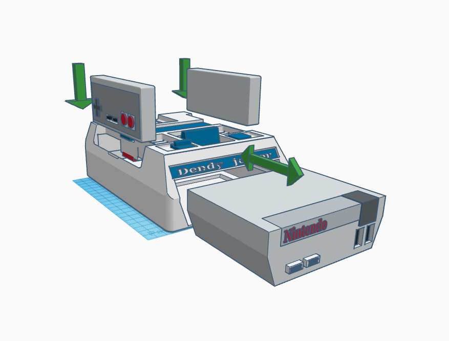 Free 3D file Adapter for Nintendo mini in the form of a dandy console ...