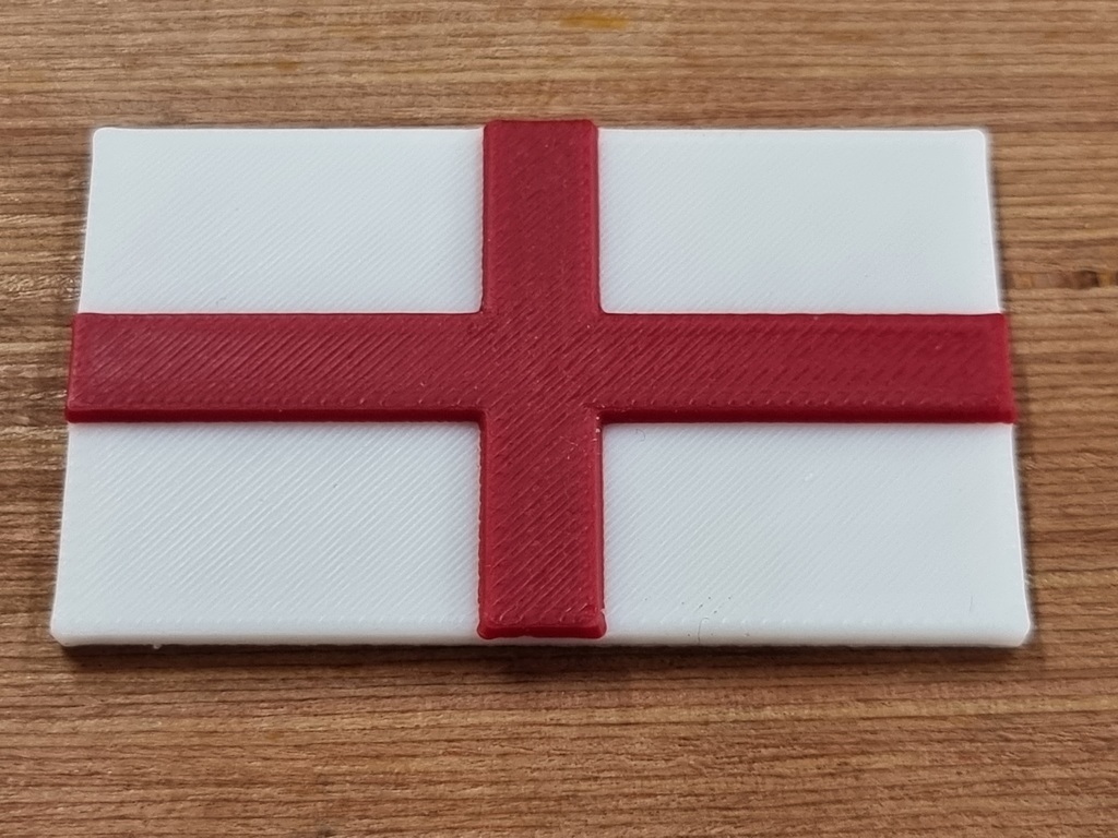 🏴󠁧󠁢󠁥󠁮󠁧󠁿 England Flag St. George's Cross・Free 3D File for ・Cults