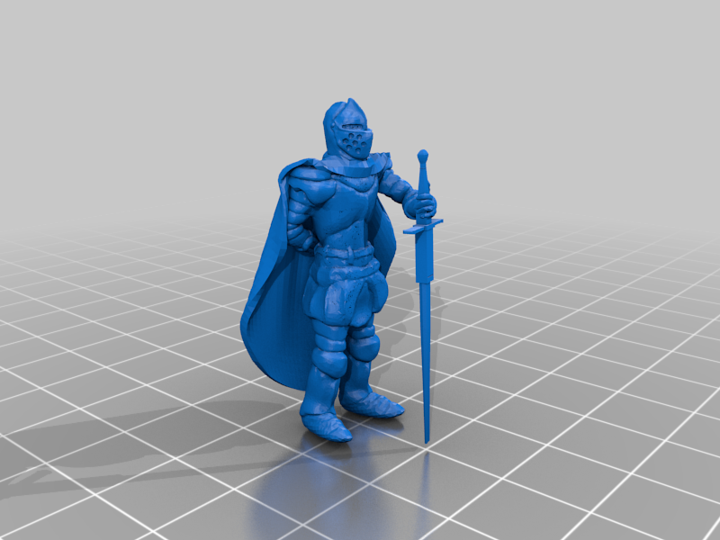 🗡️ Миниатюра Благородный паладин・Бесплатный бесплатно 3D для ・Cults