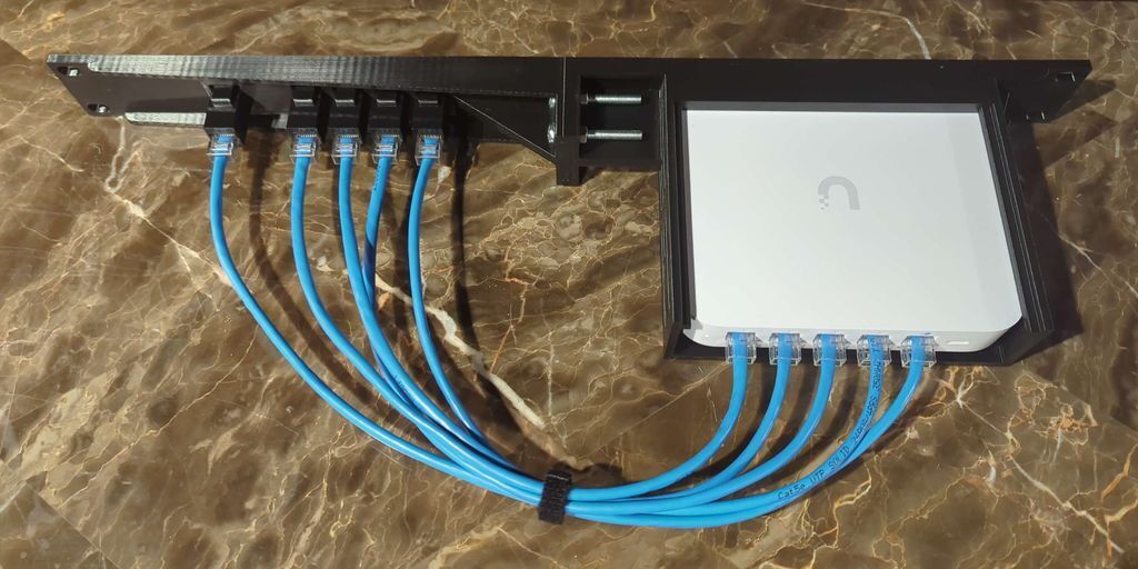 Fichier 3D gratuit Ubiquiti Cloud Gateway Ultra Rackmount Addapter ☁️ ...