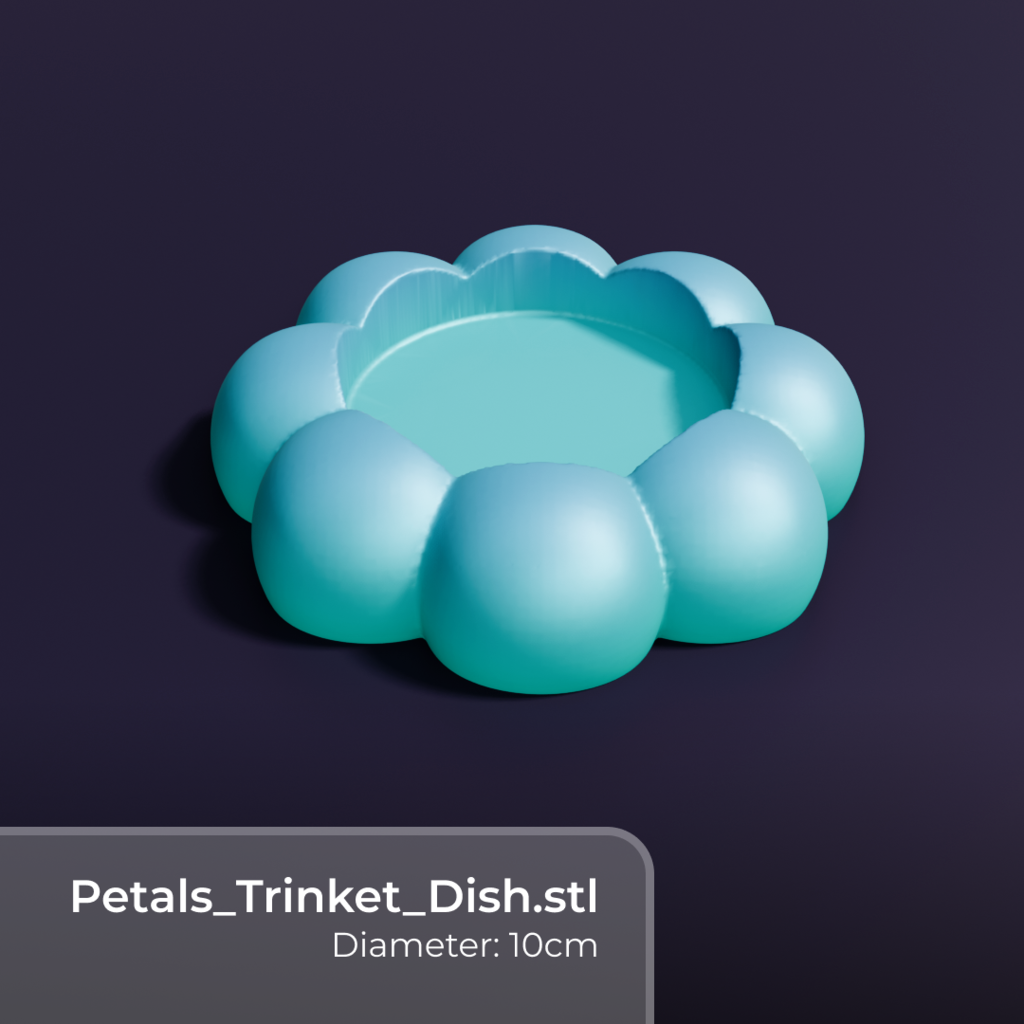 💍 Petals Ring Holder | Trinket Dish・Free 3D File for ・Cults