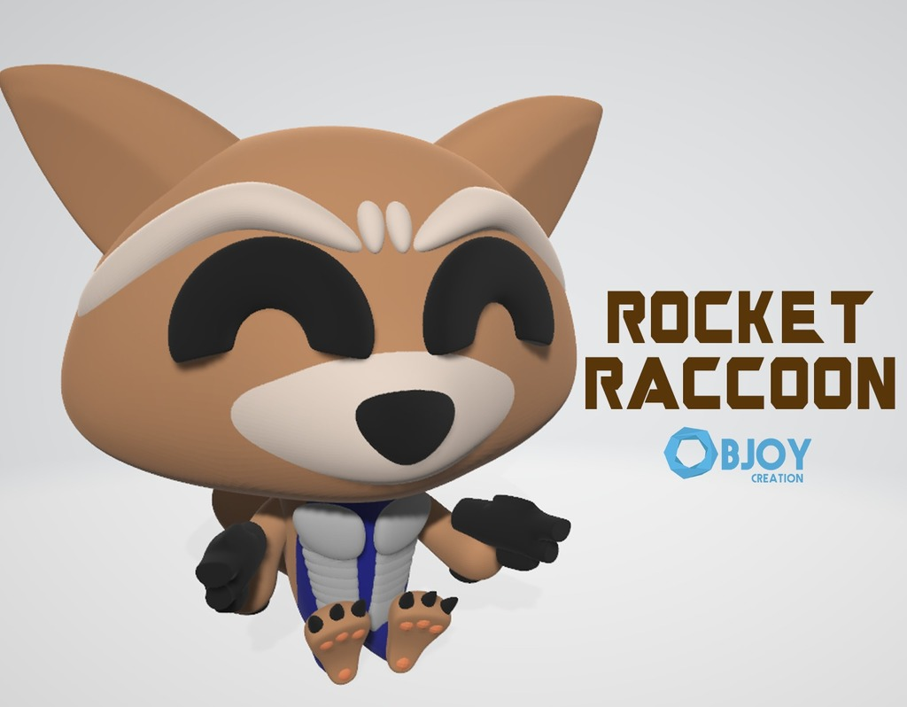 🚀 Rocket Raccoon - Figurine and Keychain - by Objoy Creation・Free 3D ...