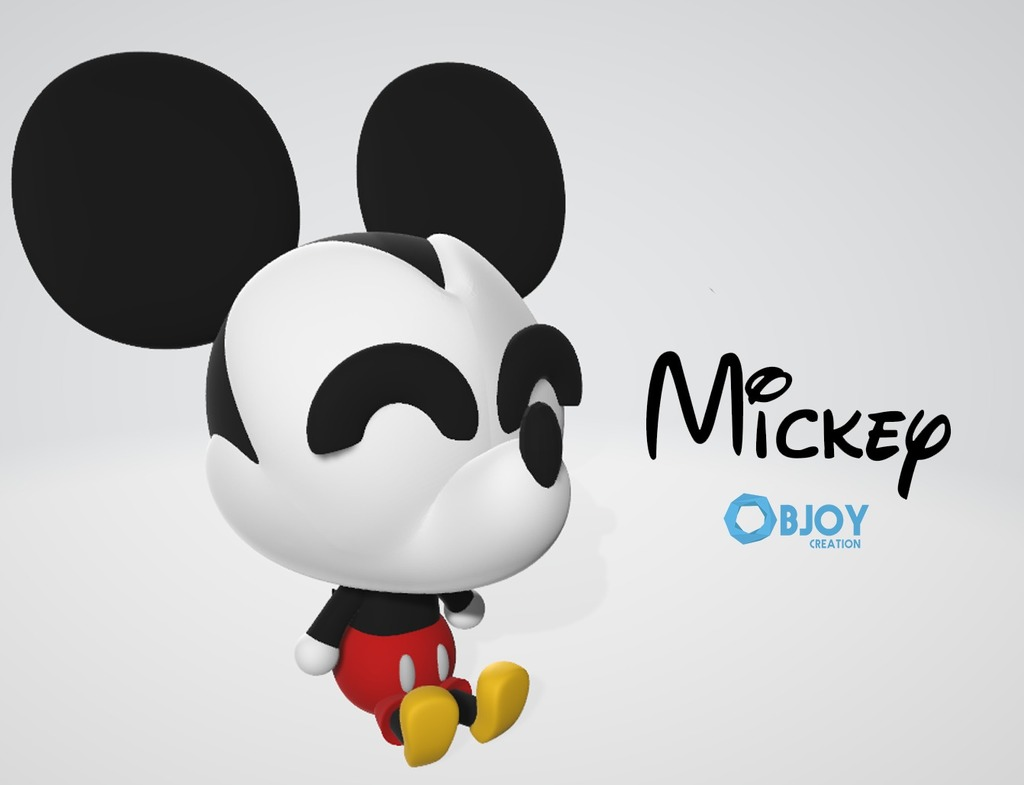 🐁 Mickey Mouse Figure & Keychain - by Objoy Creation・Free 3D File for ...