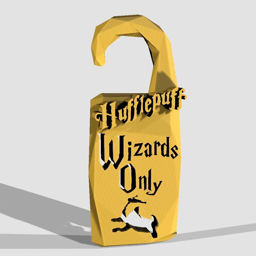 🪞 "Wizards Only" Hufflepuff - by Objoy Creation・Free 3D File for ・Cults