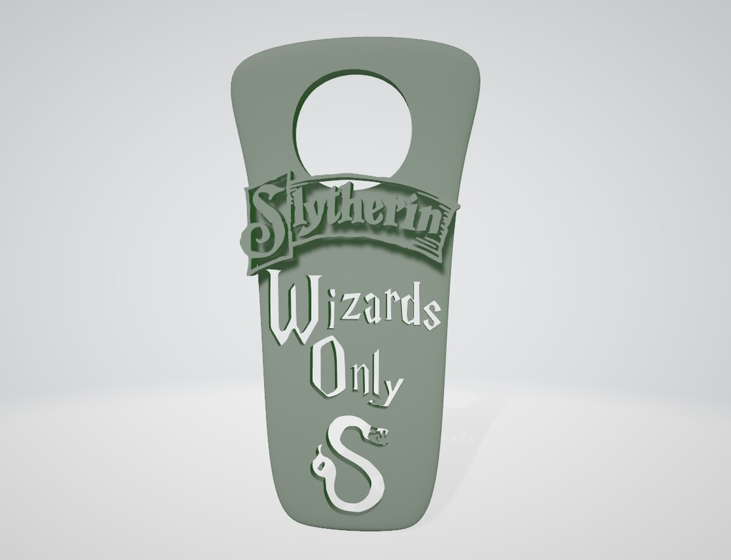 Free 3D file "Wizards Only" Slytherin (New Version) - Harry Potter "do ...