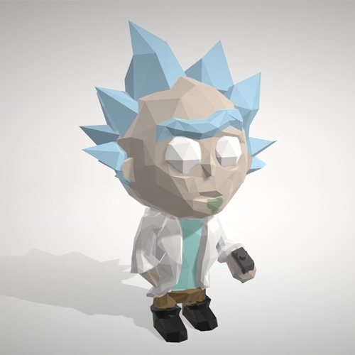 Free 3D file RICK SANCHEZ LowpolyPOP - by Objoy Creation 🎲 ・3D ...