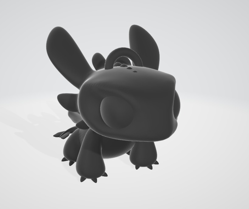 🗝️ Toothless - Cute figurine and keychain・Free 3D File for ・Cults