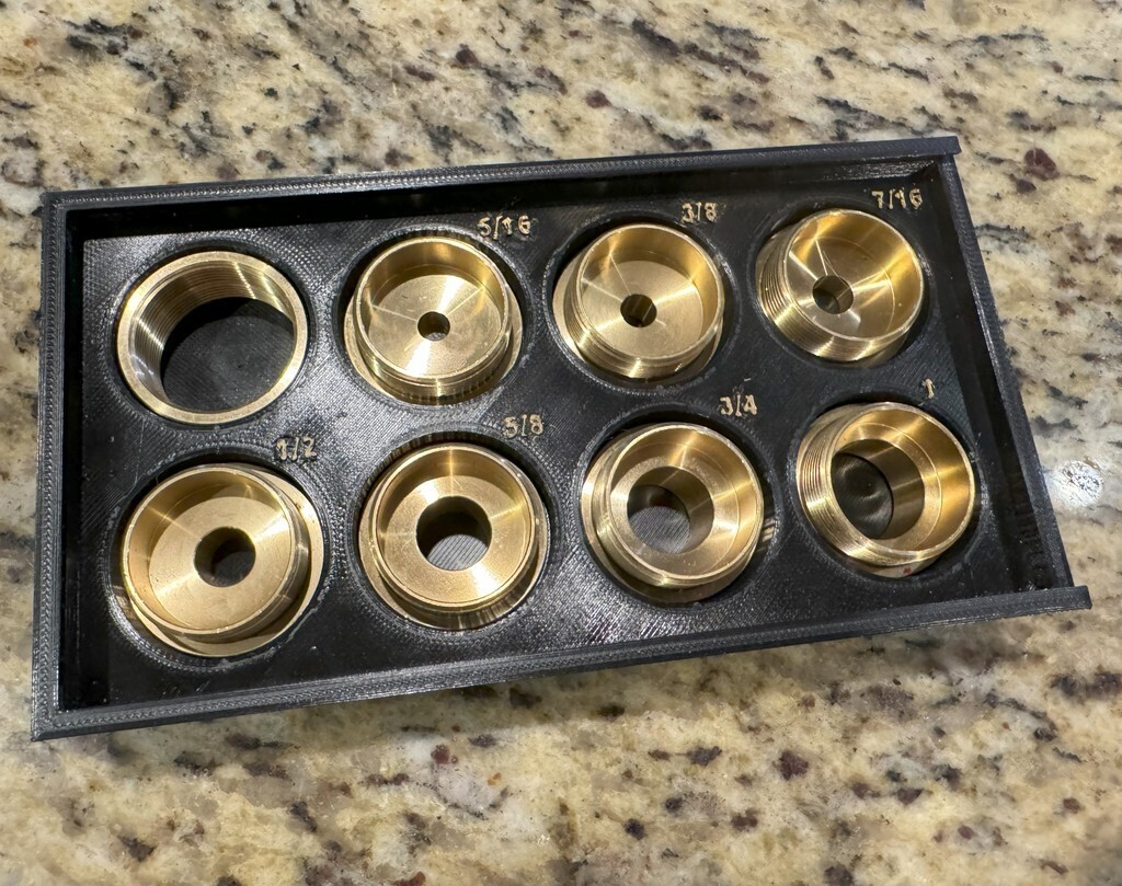 Free STL file Router Guide Bushing Storage Box W/ Lid and Measurements ...