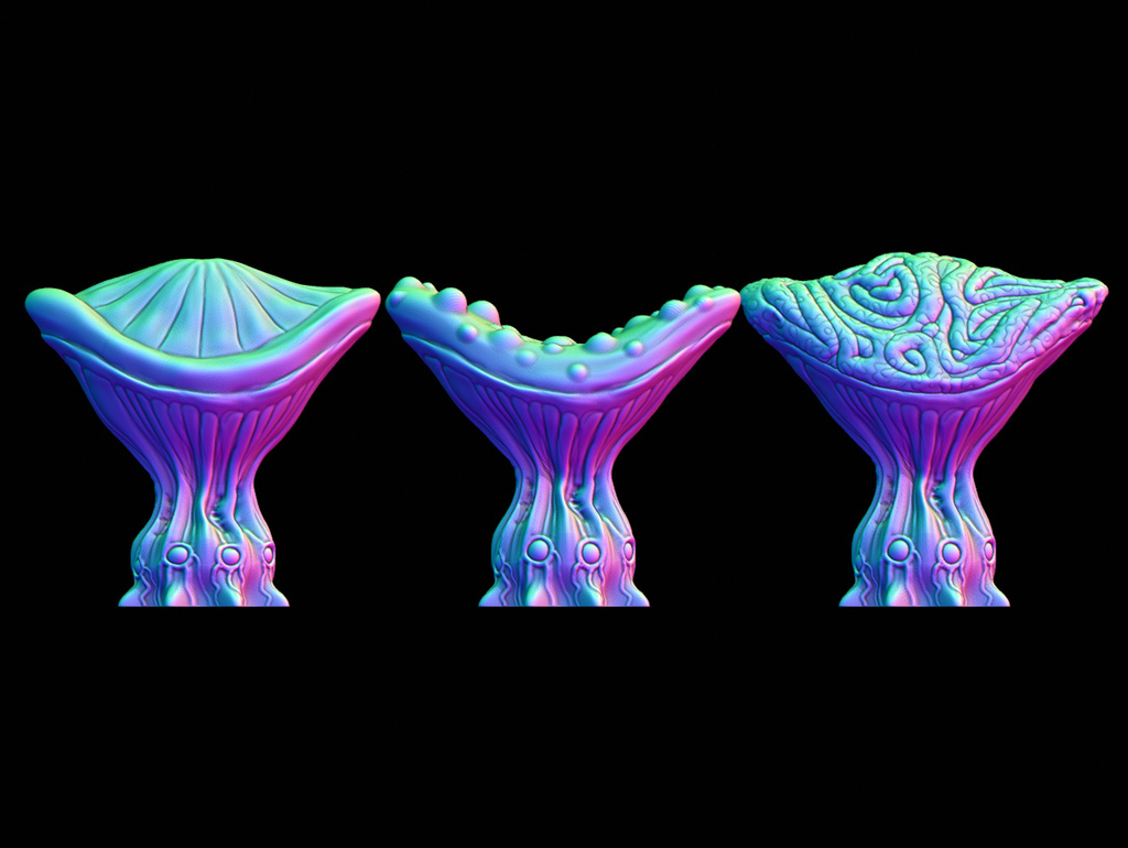 Free 3D file Tabletop plant: "Mushroom Set B2" (Alien Vegetation 55) 🎲 ...