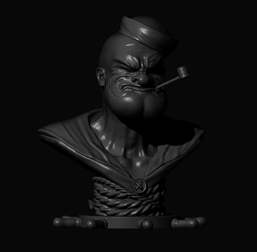 Free 3D file Popeye Bust 👤 ・Object to download and to 3D print・Cults