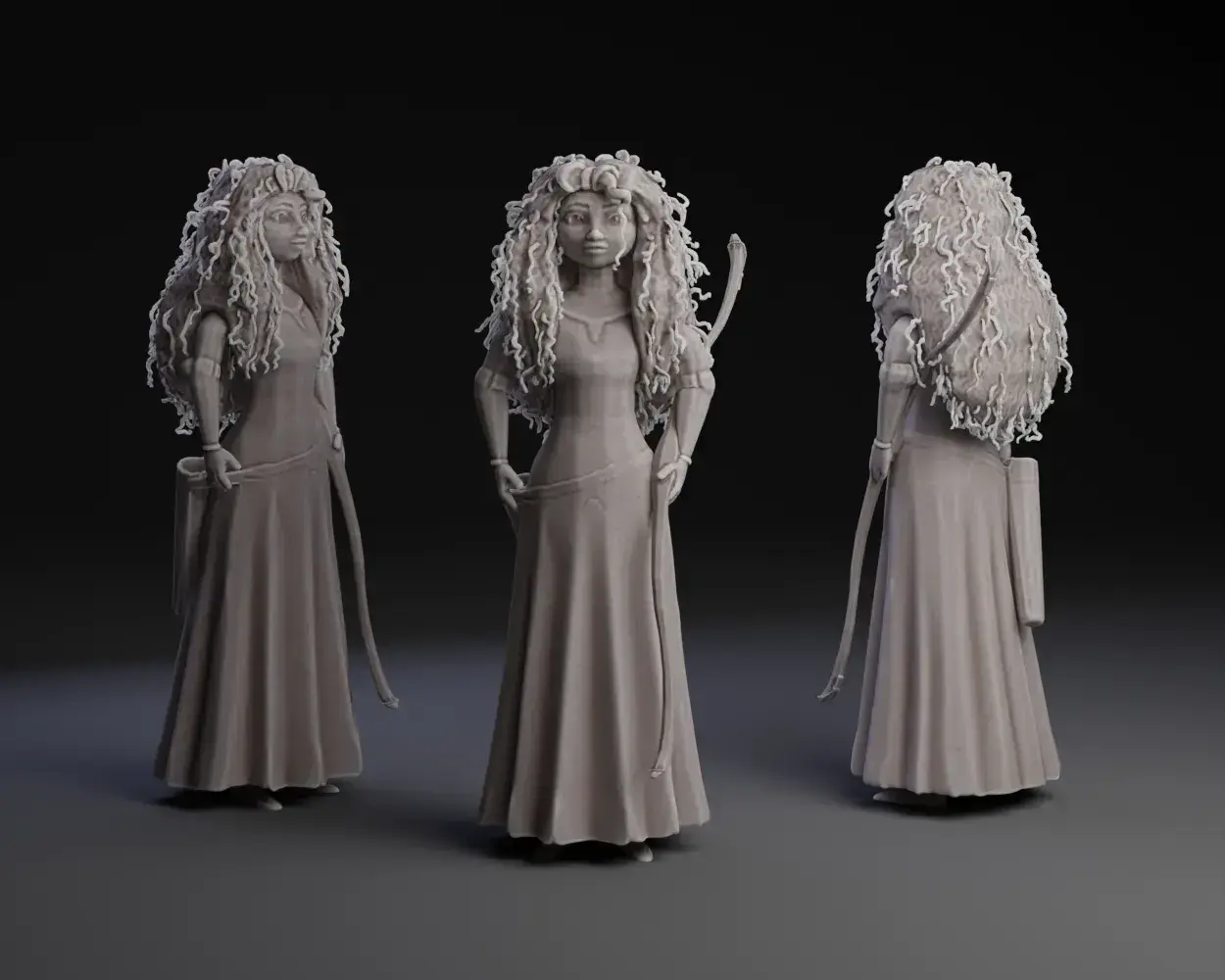 ♀️ Merida : Disney Brave・Free OBJ File for 3D printing・Cults