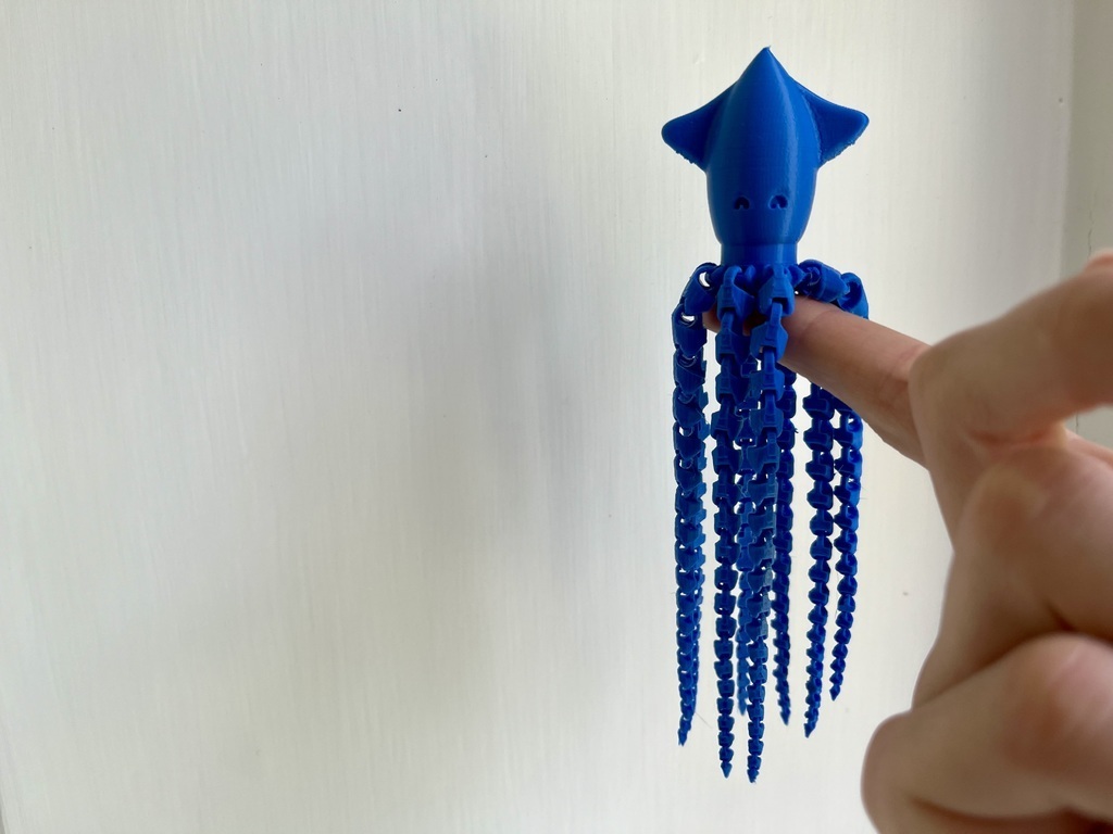 Free 3D file Cute articulated squid 🦑 ・3D printable model to download・Cults