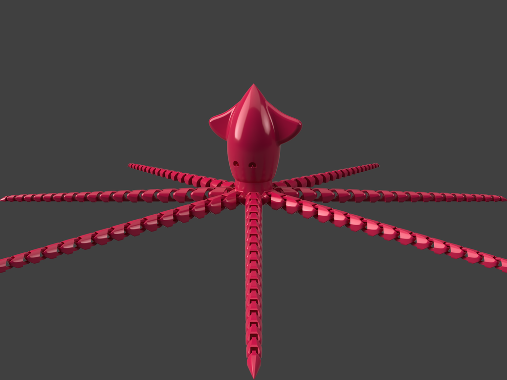 Free 3d File Cute Articulated Squid 🦑 ・3d Printable Model To Download・cults