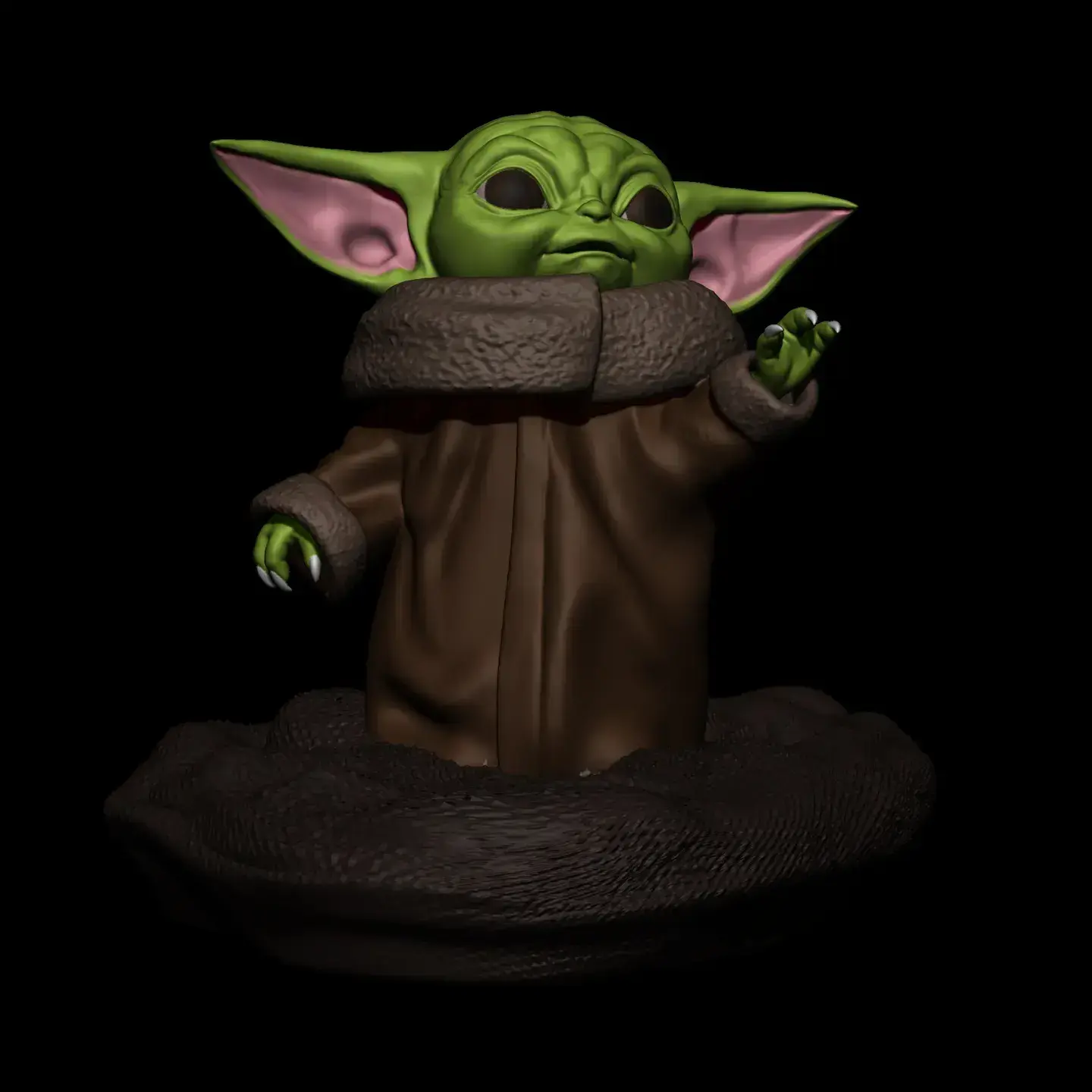 Archivo STL gratis Grogu Yoda bebé el niño mandaloriano Star Wars ...