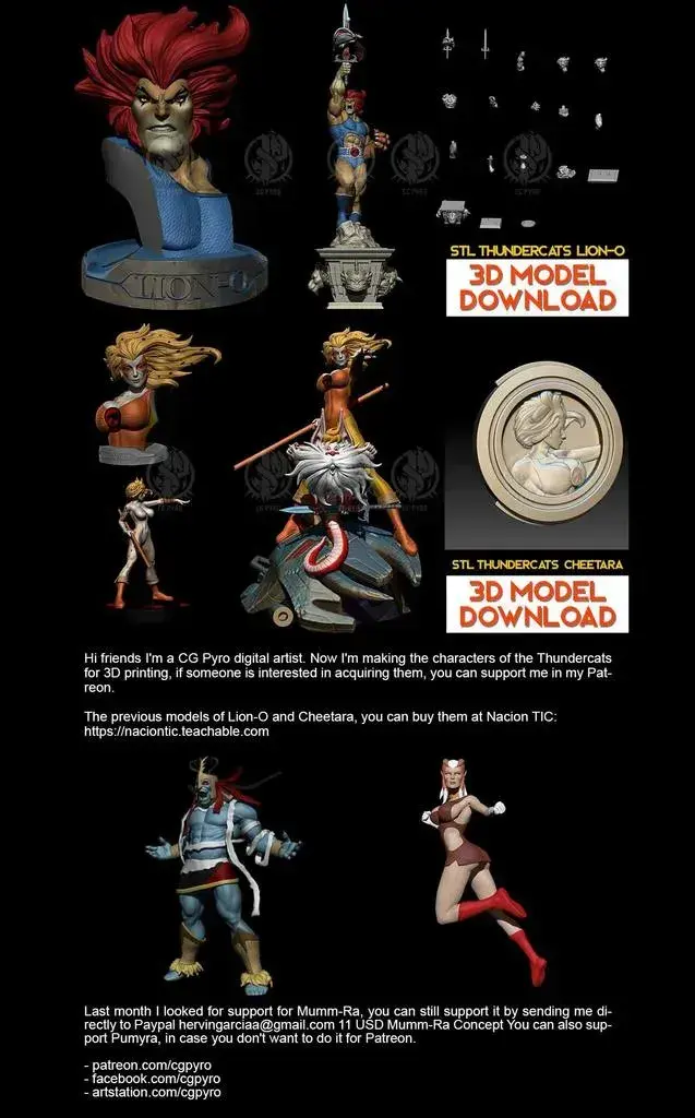 🆓 Slithe/Reptilio Thundercats STL for 3D printing Fanart FREE・Free STL ...