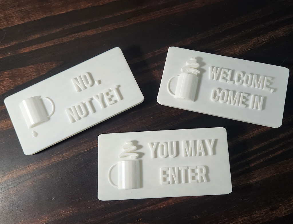 Free 3D file Coffee Status Warning Sign Set ☕ ・3D printer model to ...