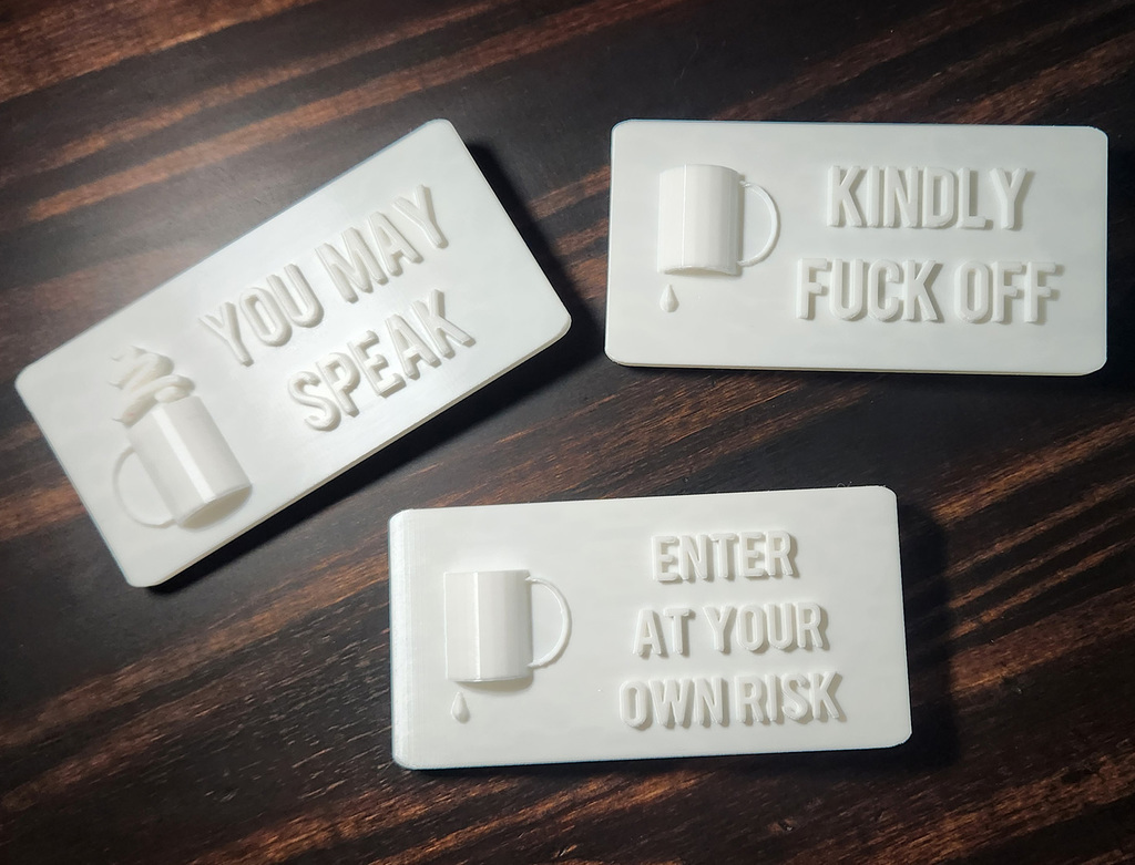 Free 3D file Coffee Status Warning Sign Set ☕ ・3D printer model to ...